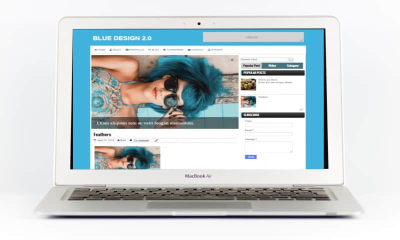 Blue Design 2.0 - XML Blogger Templates