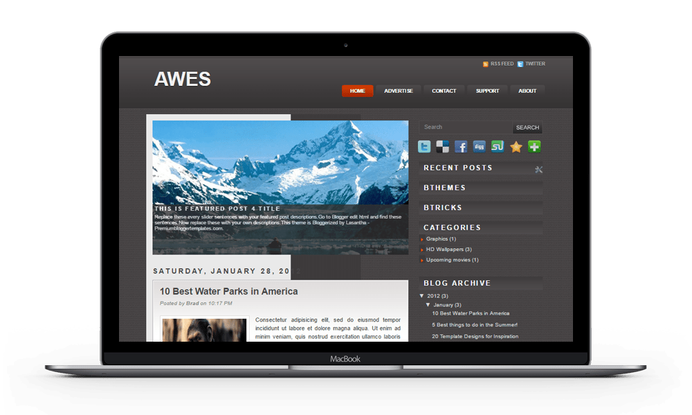Awes - XML Blogger Templates