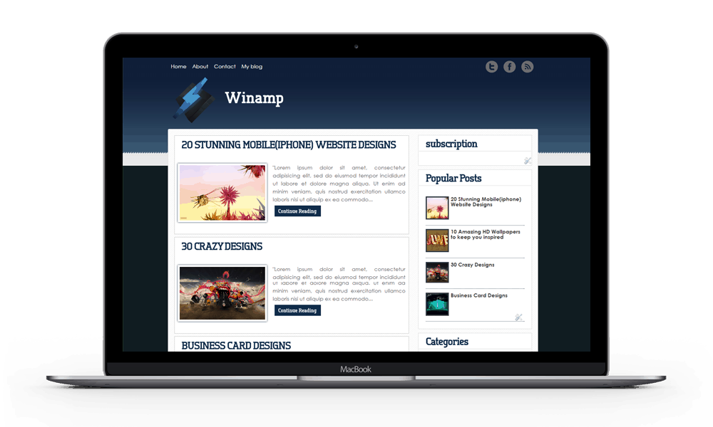 Winamp - XML Blogger Templates